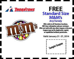 FREE Standard Size M&M's at Thorntons - I Crave Freebies