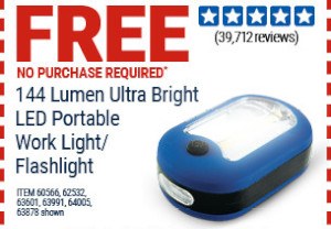 FREE Ultra Bright LED Portable Worklight at Harbor Freight - I Crave ...